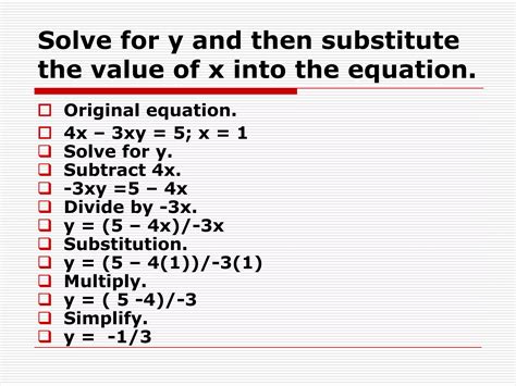 Rewriting Equations And Formulas PPT