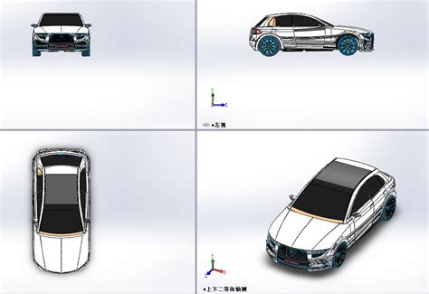Coche汽车轿车模型3d图纸 Solidworks设计 Keryi
