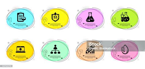Ph 중립 의료 도움말 및 화학 플라스크 아이콘 세트 화학 실험실 알코올 및 편집 통계 표지판 없음 벡터 0에 대한 스톡 벡터