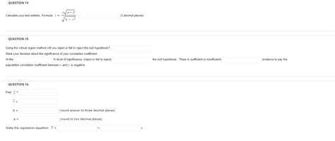 Questions Test The Significance Of Your Chegg