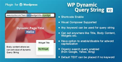 Wp Dynamic Query String By Pixelsigns Codecanyon