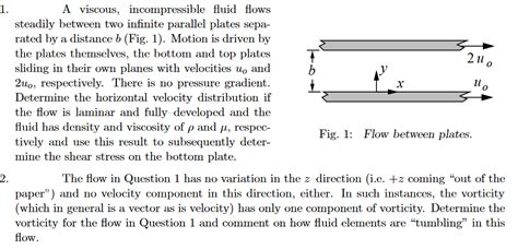 Solved A Viscous Incompressible Fluid Flows Steadily Chegg