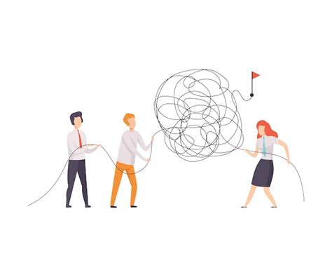 Premium Vector Business Team Searching For Ways To Success Symbol