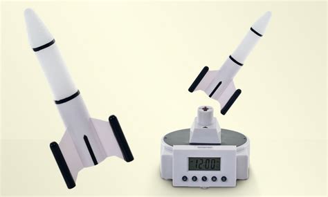 Rocket Launching Alarm Clock Groupon Goods