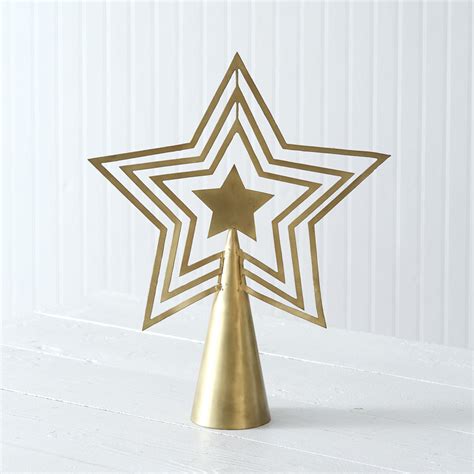 Antique Brass Star Tree Topper Ctw Home Collection