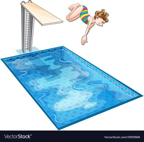 Diving In Pool Clipart At Louise Mcghee Blog