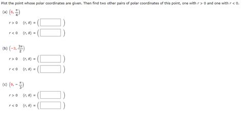solved plot the point whose polar coordinates are given
