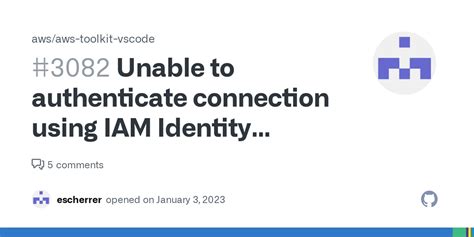 unable to authenticate connection using iam identity center · issue