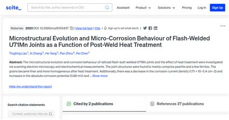 Citation Report Microstructural Evolution And Micro Corrosion