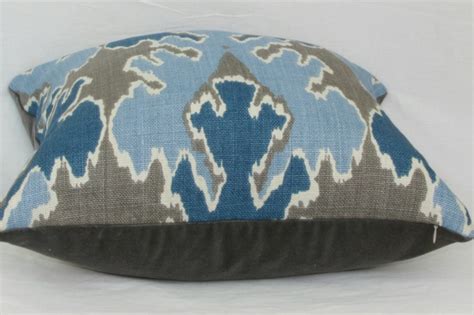 Indigo Blue Ikat Throw Pillow Cover 18x18 20x20 22x22 24x24 Etsy