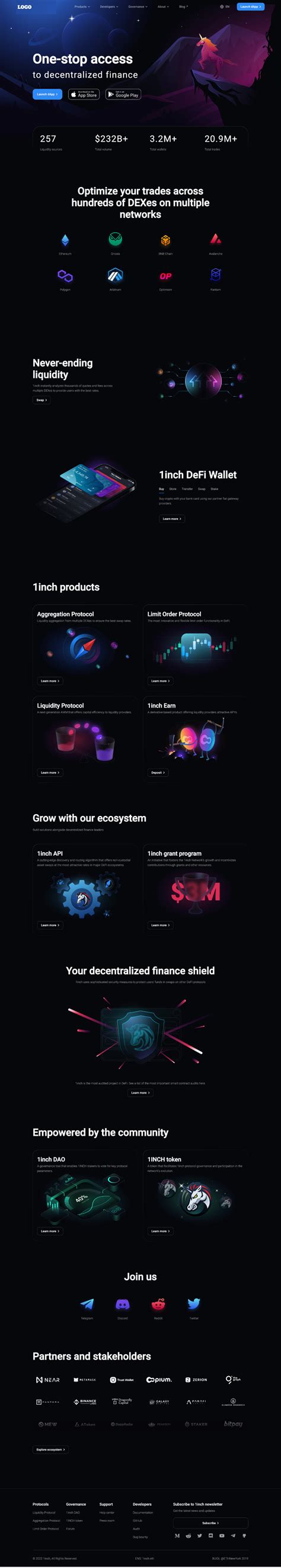 Crypto Blockchain Landing Page On Behance