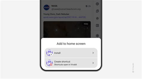 Progressive Web Apps On Android Vivaldi Browser Help
