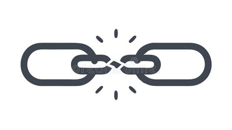 Broken Chain Link Symbol Vector Illustration Vector Design Generative Ai Stock Vector