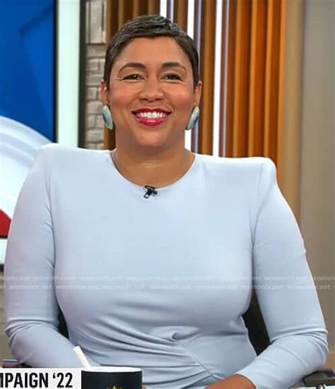 Wornontv Ashley Etiennes Light Grey Dress On Cbs Mornings Clothes