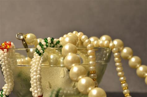 무료 사진 보물 그릇 진주 보석 명품 목걸이