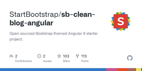 GitHub StartBootstrap Sb Clean Blog Angular Open Sourced Bootstrap Themed Angular Starter