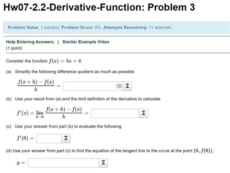 Solved Hw07 22 Derivative Function Problem 3 Problem
