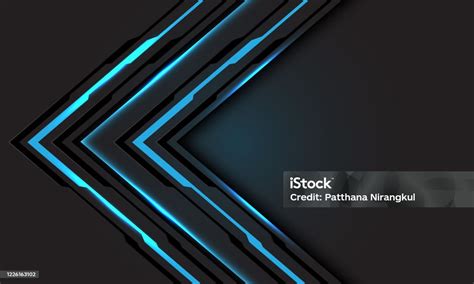 빈 공간 디자인 현대 미래 기술 배경 벡터 일러스트와 어두운 회색에 추상 적선 빛 사이버 화살표 방향 0명에 대한 스톡 벡터