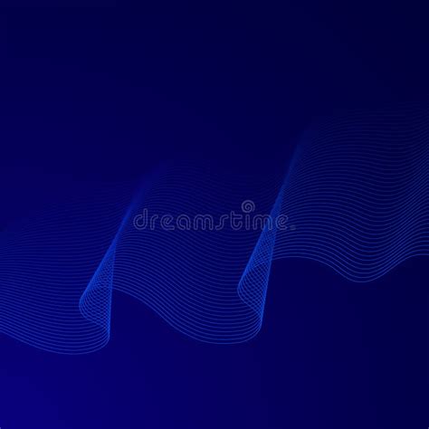Vector Abstract Glowing Wave Lines On Dark Blue Background Striped Lines Texture Dynamic Wave