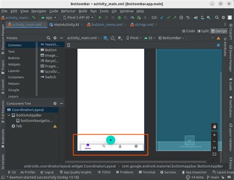 How To Set Up Bottomnavigationview With A Floating Action Bar In Android