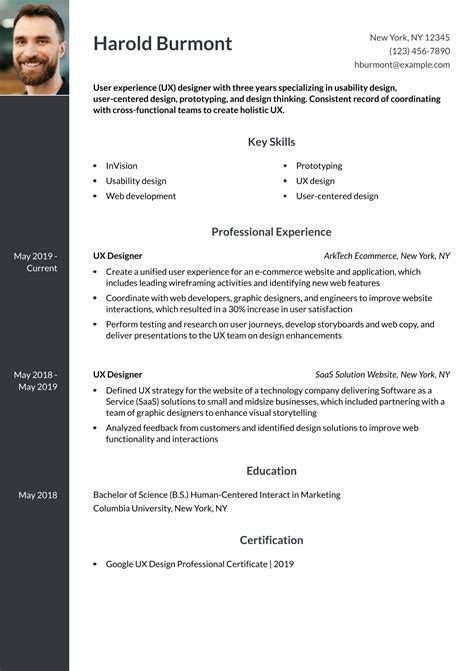 Commerce Resume Format