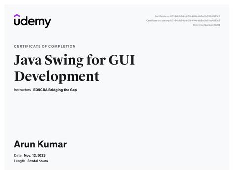 Arun Kumar On Linkedin Javaswing Guidevelopment Certificationcomplete