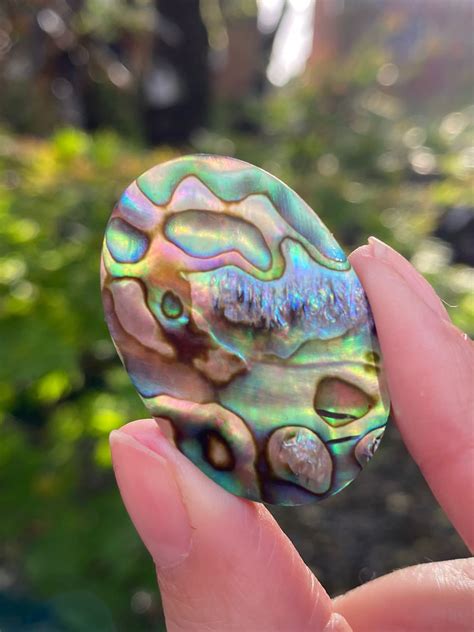 Abalone Shell Cabochon Over 30mm Peacock Jewellery And Cabochons