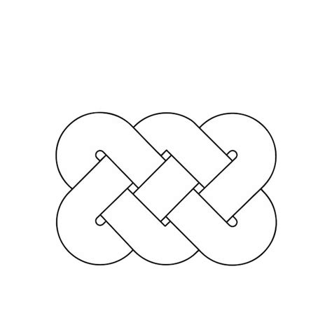 Premium Vector Celtic Knot Tattoo Wave Braid Line Pattern Hand Drawn