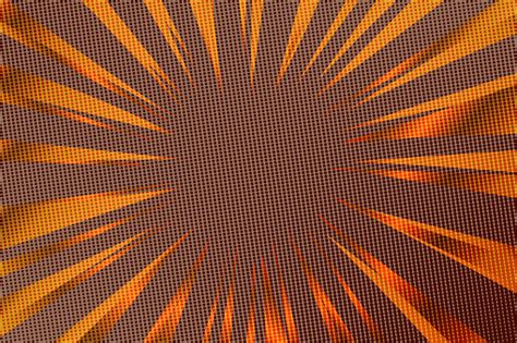 팝 아트 다채로운 만화 책 잡지 표지 스트라이프 브라운 황금 배경 만화 재미 복고풍 패턴 스트립 모의 벡터 하프톤 그림입니다