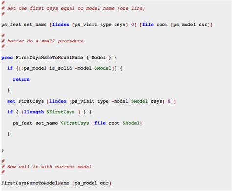 how to assign model name to default csys ptc community