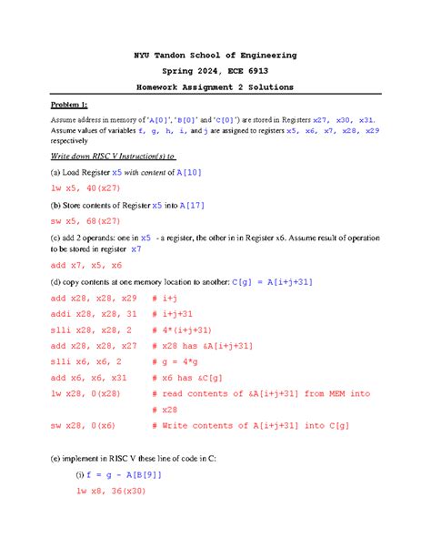 Hw 2 Solutions Nyu Tandon School Of Engineering Spring 2024 Ece 6913 Homework Assignment 2