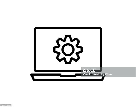업데이트 화면이 있는 랩톱 및 기어 아이콘입니다 업데이트 프로세스 새로운 소프트웨어 운영 체제 업데이트 지원 설정 옵션 유지