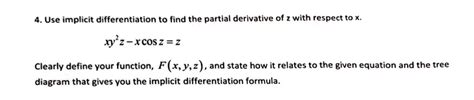 Solved Use Implicit Differentiation To Find The Partial