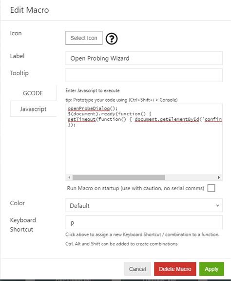 Initiate Probing Via Keyboard Shortcuts In Openbuilds Control Thayne Co