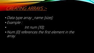 Array In C Programming Ppt