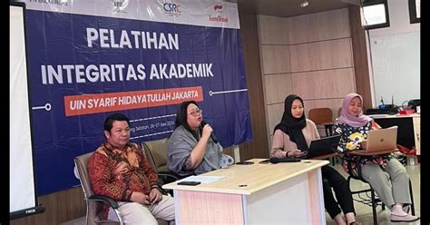 Pelatihan Pendidikan Integritas Akademik Di UIN Syarif Hidayatullah