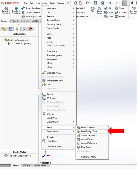 Creating Design Table For SOLIDWORKS IME Wiki