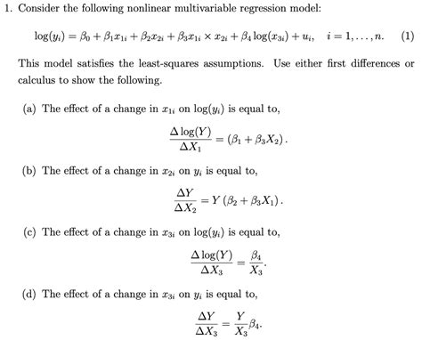 Solved 1 Consider The Following Nonlinear Multivariable