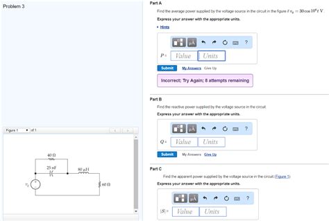 Solved Find The Average Power Supplied By The Voltage