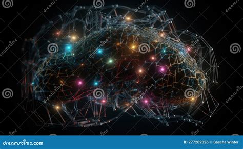 Neural Machine Learning In Action Generative Ai Stock Illustration
