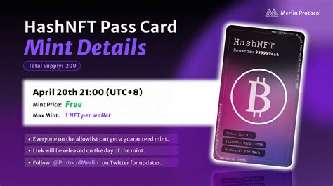Hashnft Pass Card Freemint On April 20th By Merlin Protocol Medium
