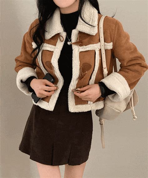 [전체안감 겨울까지~] 웨스턴베어 귀욤 떡볶이 스웨이드 양털 무스탕 자켓 에이블리