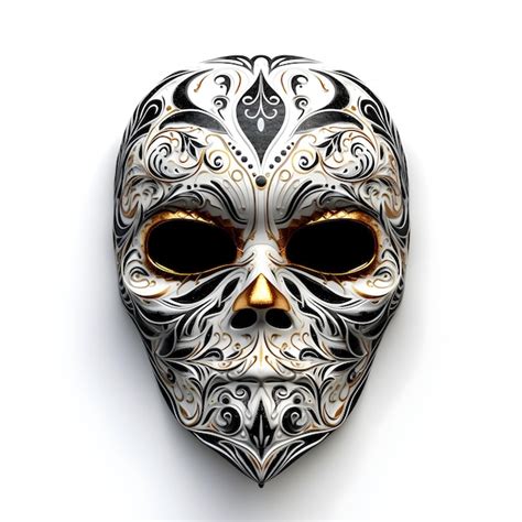 Premium Ai Image Halloween Mask On White Background