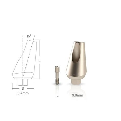 15° Angled Slim Titanium Abutment With Zimmer Biomet® 4 5 Wp