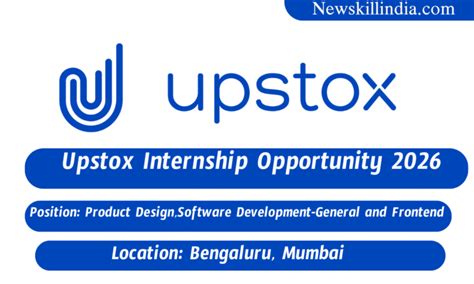 Upstox Internship Opportunity 2026 Apply Now New Skill India