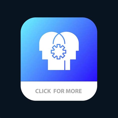 Brain Control Mind Setting Mobile App Button Android And Ios Glyph