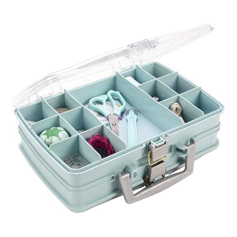 Double Sided Small Parts And Crafts Satchel 20 Compartments For Craft And Small Parts