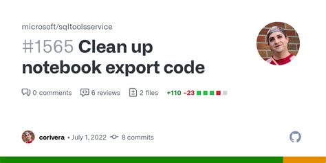 clean up notebook export code by corivera · pull request 1565 · microsoft sqltoolsservice · github