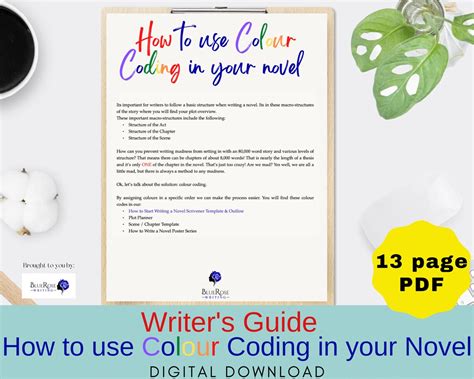 How To Use Colour Coding In Your Novel Colour Coding Write Your Novel Novel Writing Kit Novel