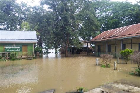 ကံမမြို့နယ်၌ ဧရာဝတီမြစ်ရေဝင်ရောက်မှုကြောင့် အခြေခံပညာကျောင်း ၂၀ ကျောင်းကို ယာယီပိတ်ထားရ